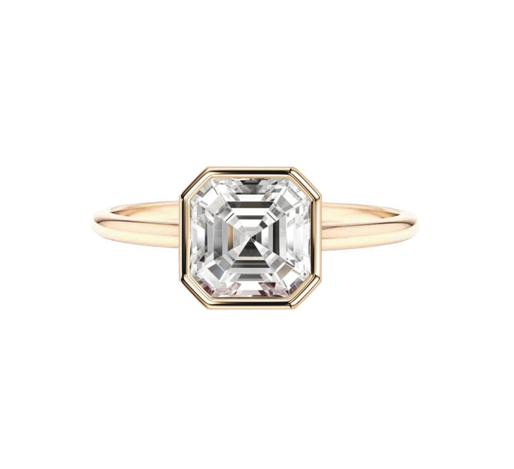 Asscher Cut Diamond Engagement Rings | GEMNOMADS