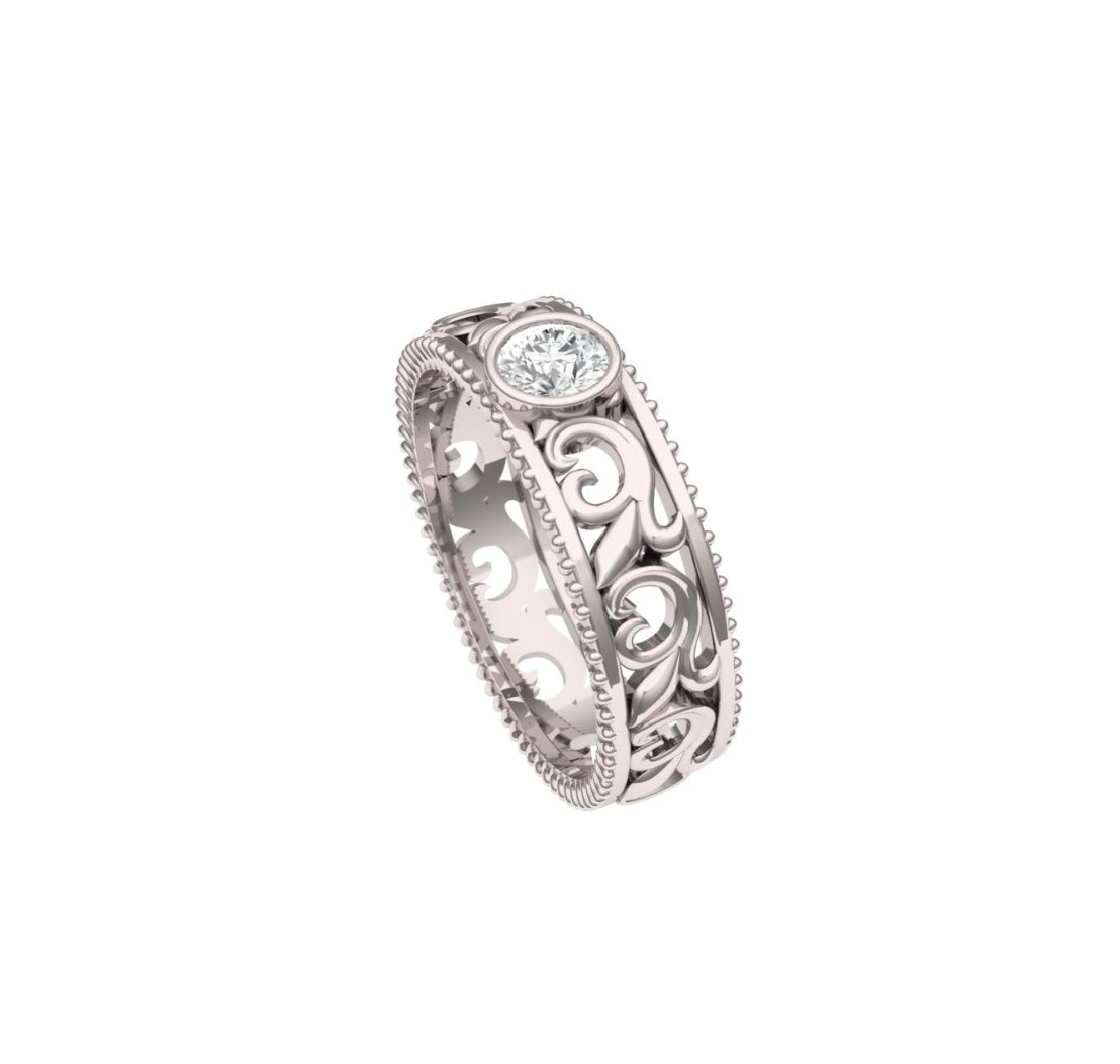 Cora Handmade Diamond Wedding Ring In 18K Gold – GEMNOMADS